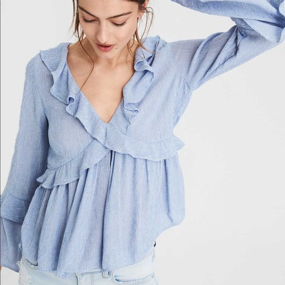 American Eagle Outfitters | Tops | American Eagle Ruffle Blouse | Poshmark